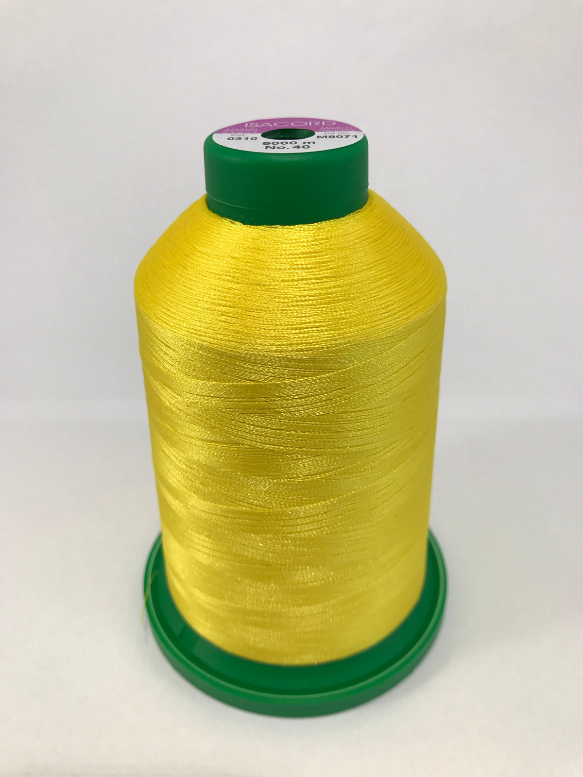 0310 - YELLOW - ISACORD EMBROIDERY THREAD 40 WT - Premium Embroidery ...